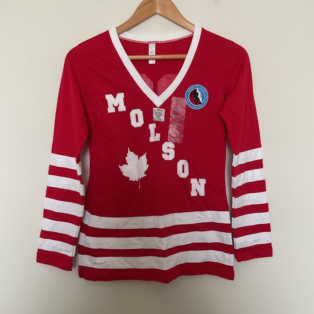 Rare Molson Hockey Jersey Top 1986 Hall Of Fame #86 W… - Gem